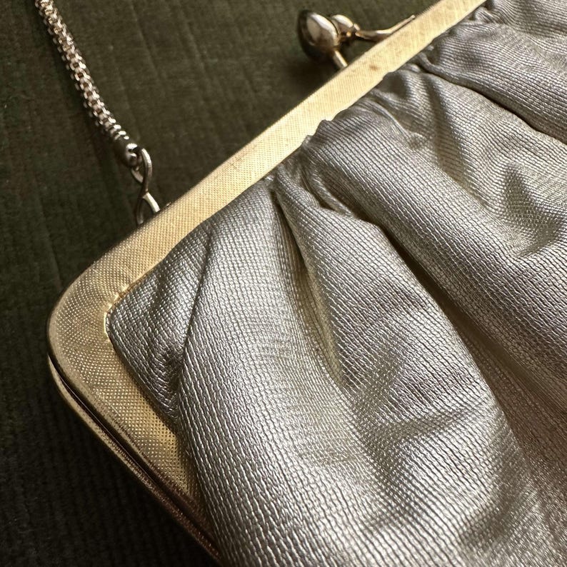 1960s Gold Tone Lame Top Handle Metallic Purse, Space Age, Maximalist ...