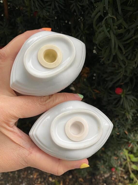 Home & Living White Ceramic Shell Salt & Pepper Shakers Kitchen ...