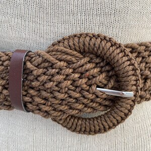 Vintage Brown Macrame Belt, 90s Braided Belt, Boho Hippe Accessories ...