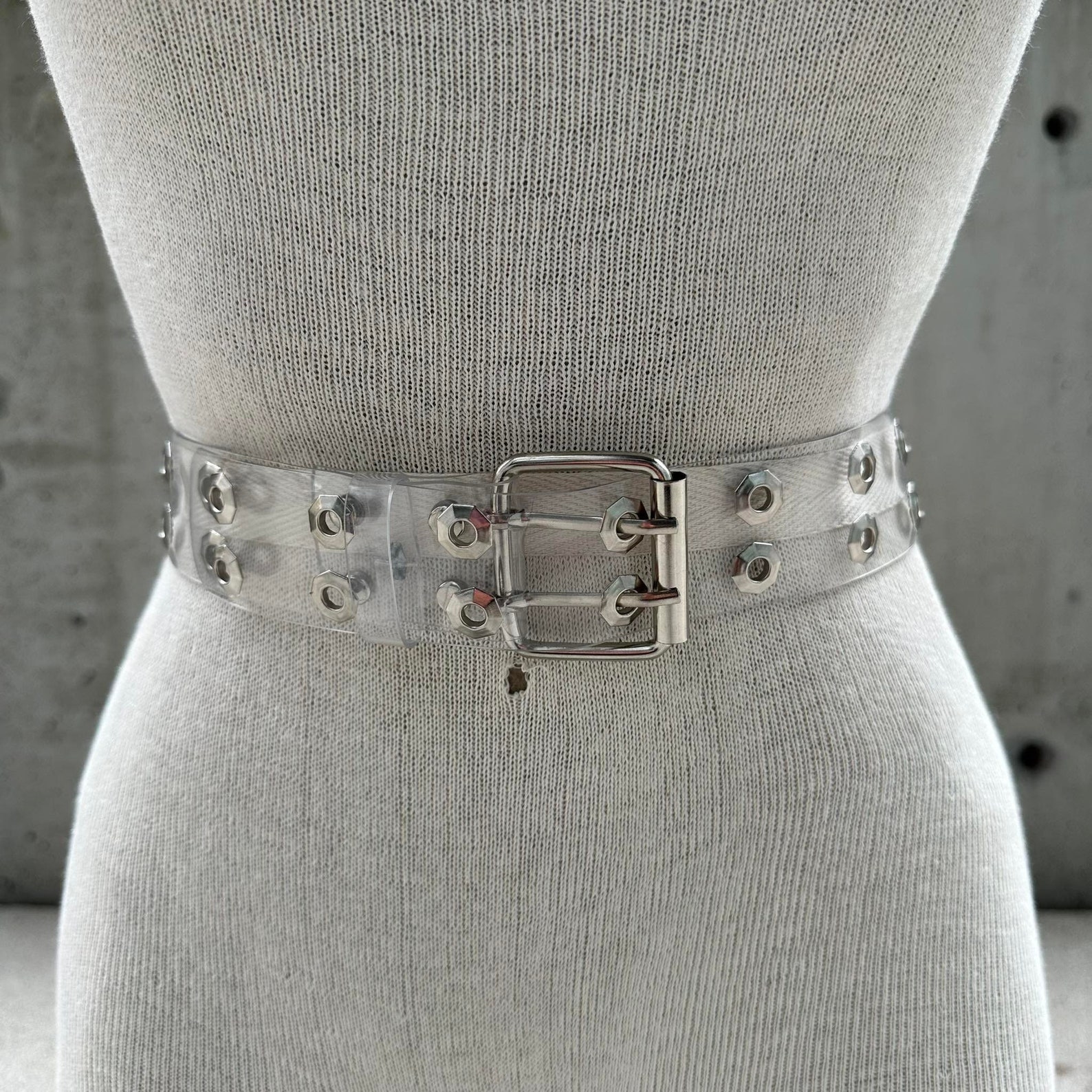 Y2K Transparent Double Grommet Belt Two Row Eyelet Belt - Etsy