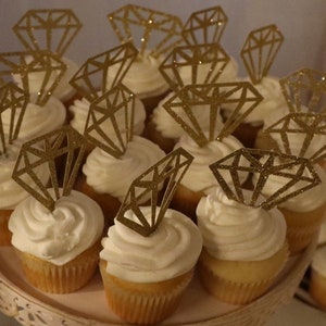 Diamond Cupcake Toppers - Etsy