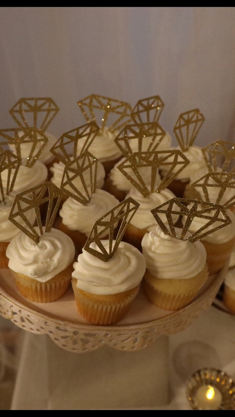 Diamond Cupcake Toppers - Etsy