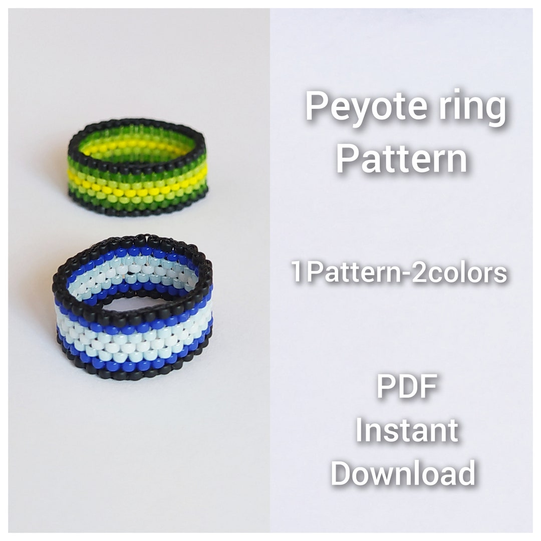 Bead Ring Peyote Pattern - PDF Instant Download - Toho 15/0 Bead Ring ...