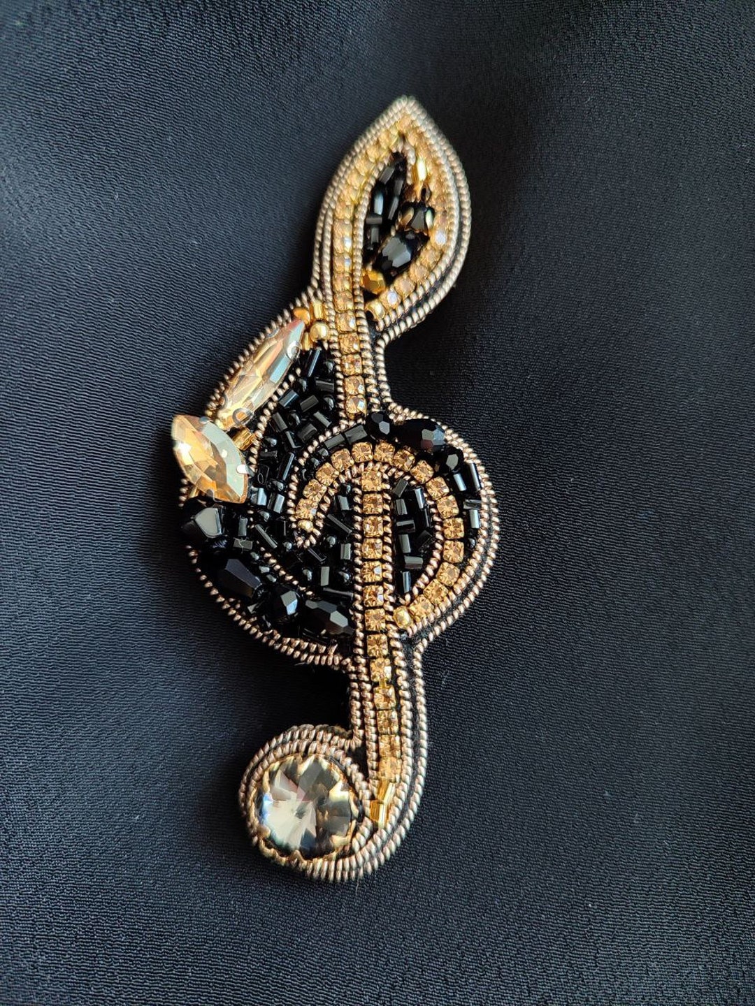 Treble Clef Brooch, Music Note Pin, Music Teacher Gift, Musical Theater ...