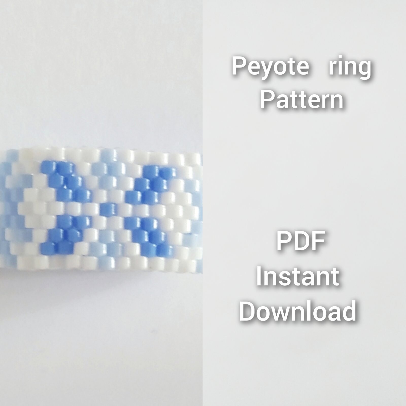 Beaded Ring Pattern - PDF Instant Download - Peyote Ring - Ethnic Pattern - Ukrainian Embroidery ...