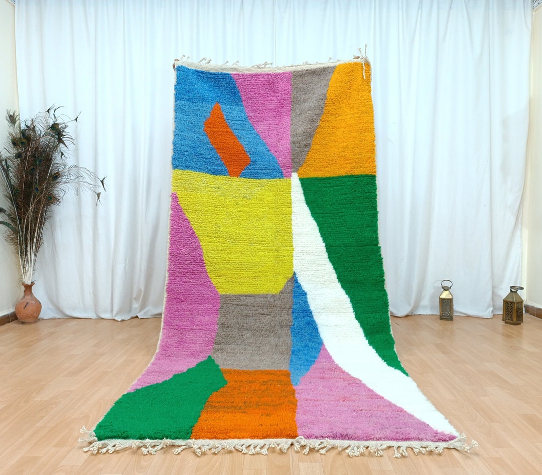 Moroccan Colorful Rug, Handmade Colorful Runner, Boho Morrocan Runner ...