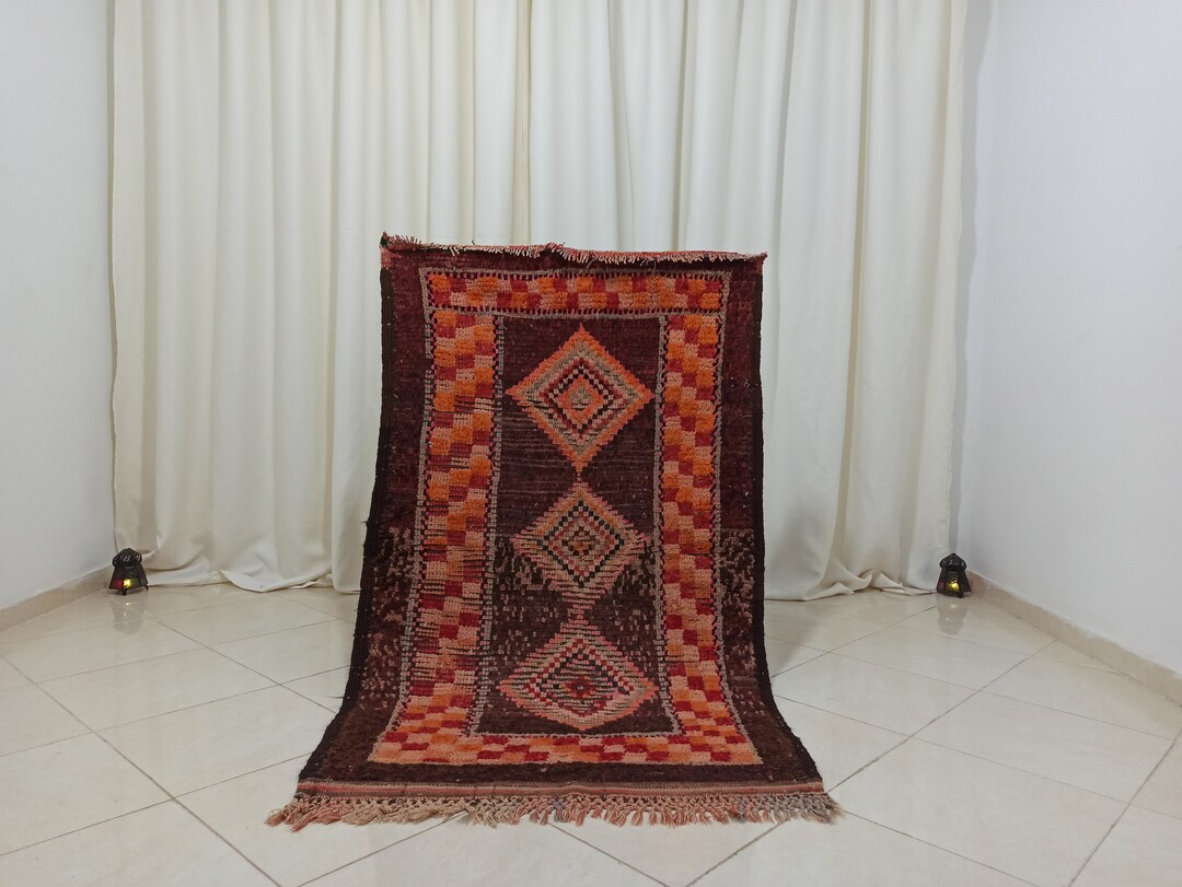 Berber Nomad Rug- 3x5 Tribal Moroccan Rug- Vintage Morocco Rug ...