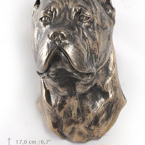 Cane Corso Hanging Statue, Cold Cast Bronze Sculpture, Hanging Dog Bust ...