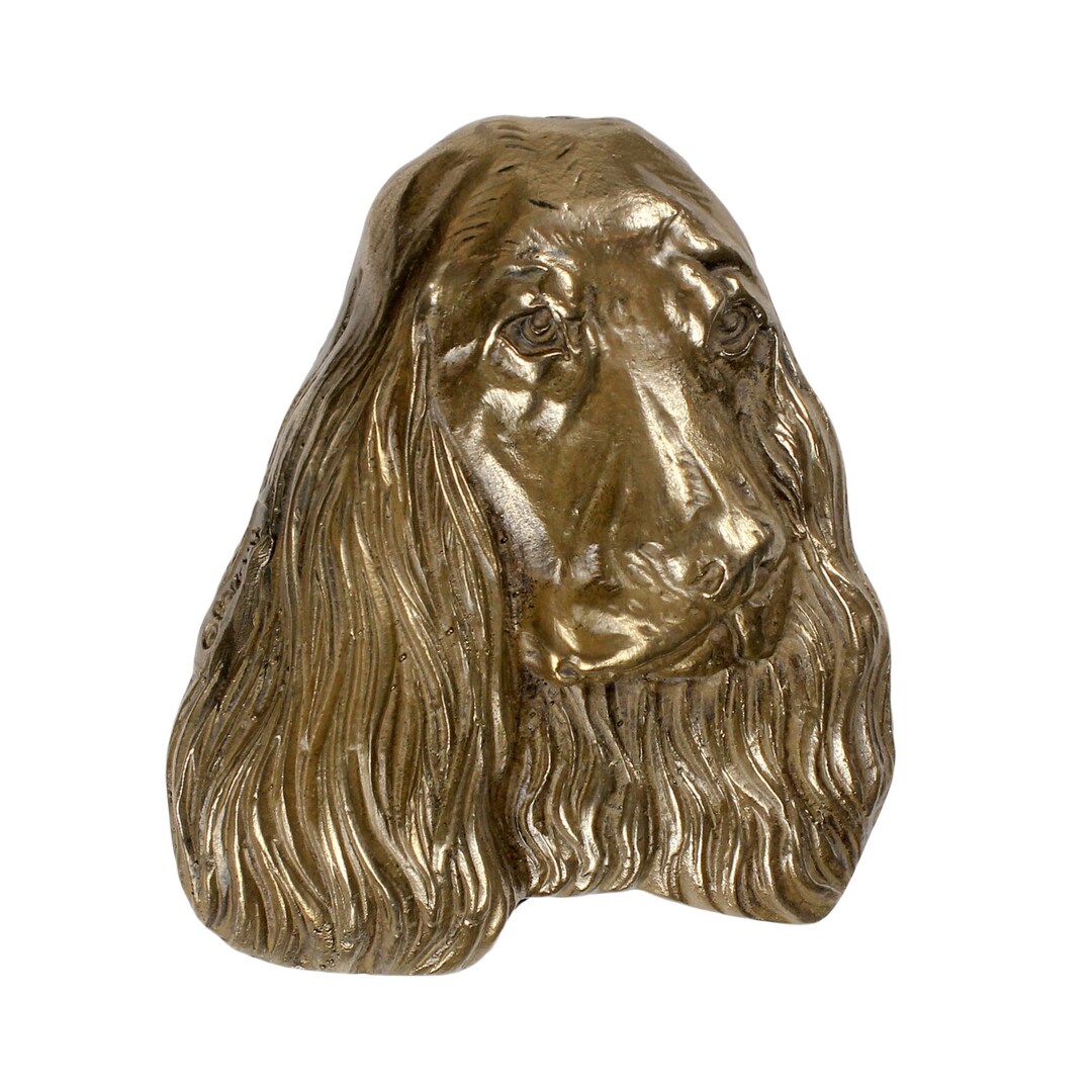 English Cocker Spaniel Bust, Cold Cast Bronze Sculpture, Small Dog Bust ...