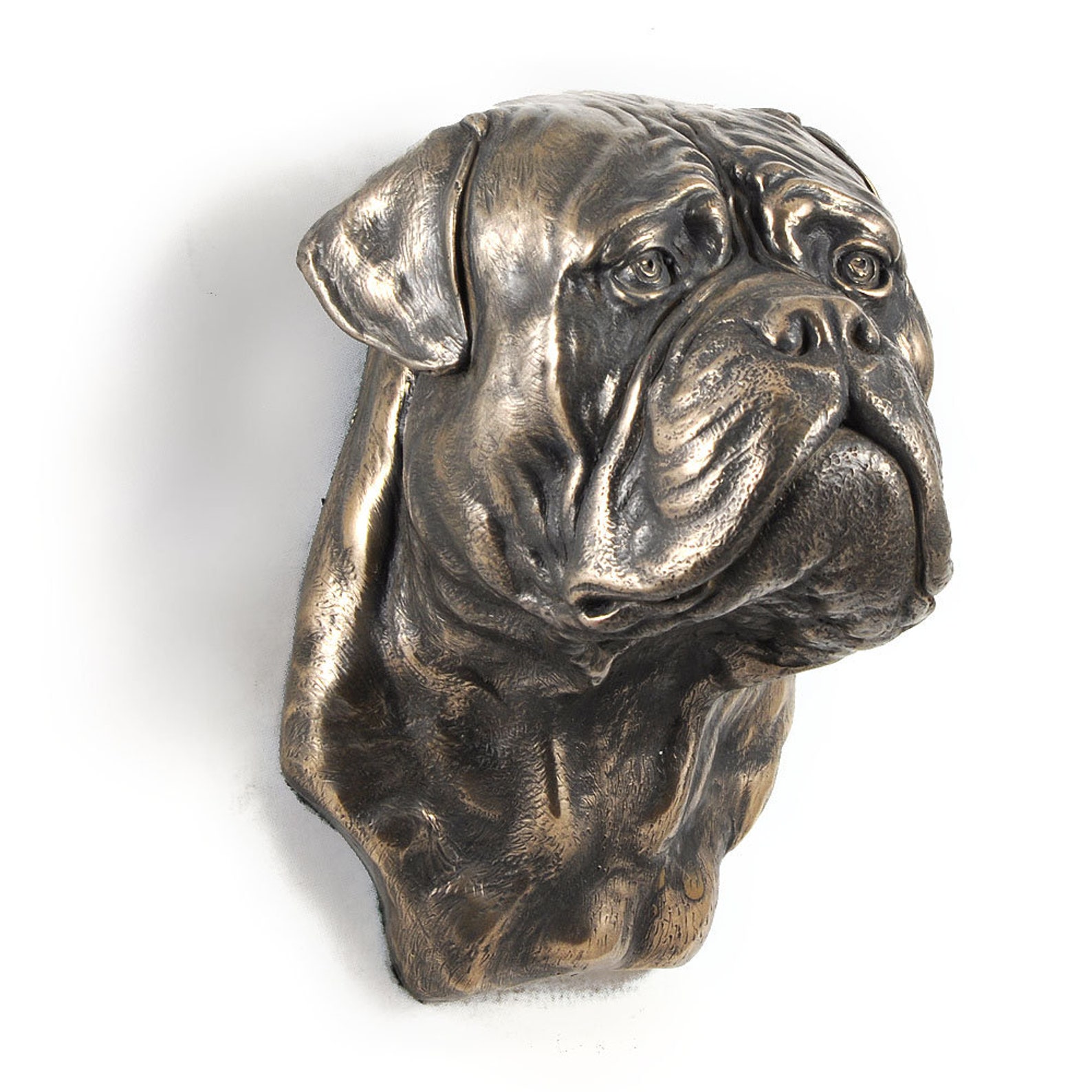 Bullmastiff Hanging Statue, Cold Cast Bronze Sculpture, Hanging Dog ...
