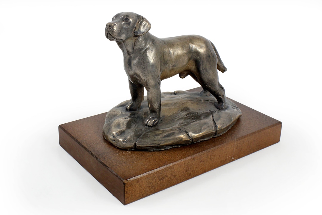 Labrador Retriever Statue, Cold Cast Bronze Sculpture, Wooden or Marble ...