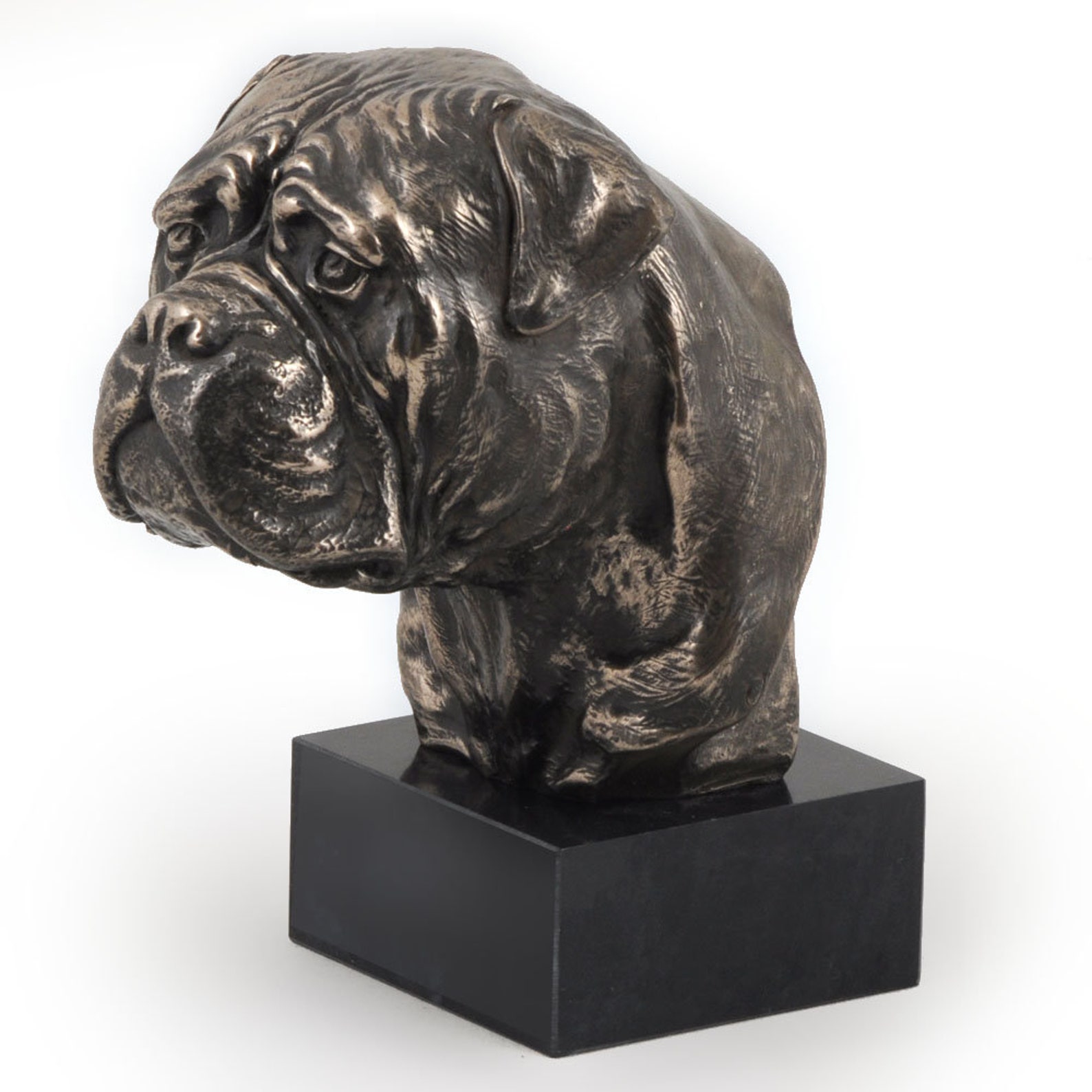 Bullmastiff Statue Cold Cast Bronze Sculpture Marble Base - Etsy