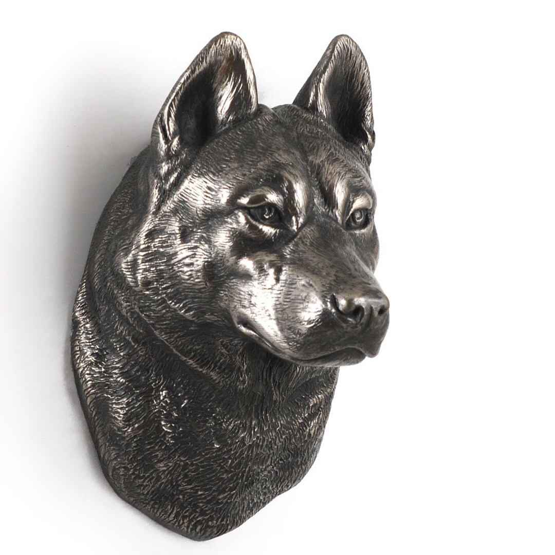 Siberian Husky Hanging Statue, Cold Cast Bronze Sculpture, Hanging Dog ...