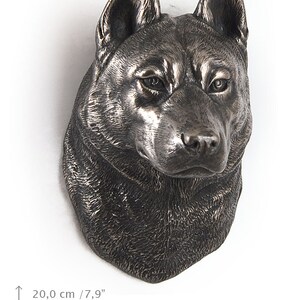 Siberian Husky Hanging Statue, Cold Cast Bronze Sculpture, Hanging Dog ...