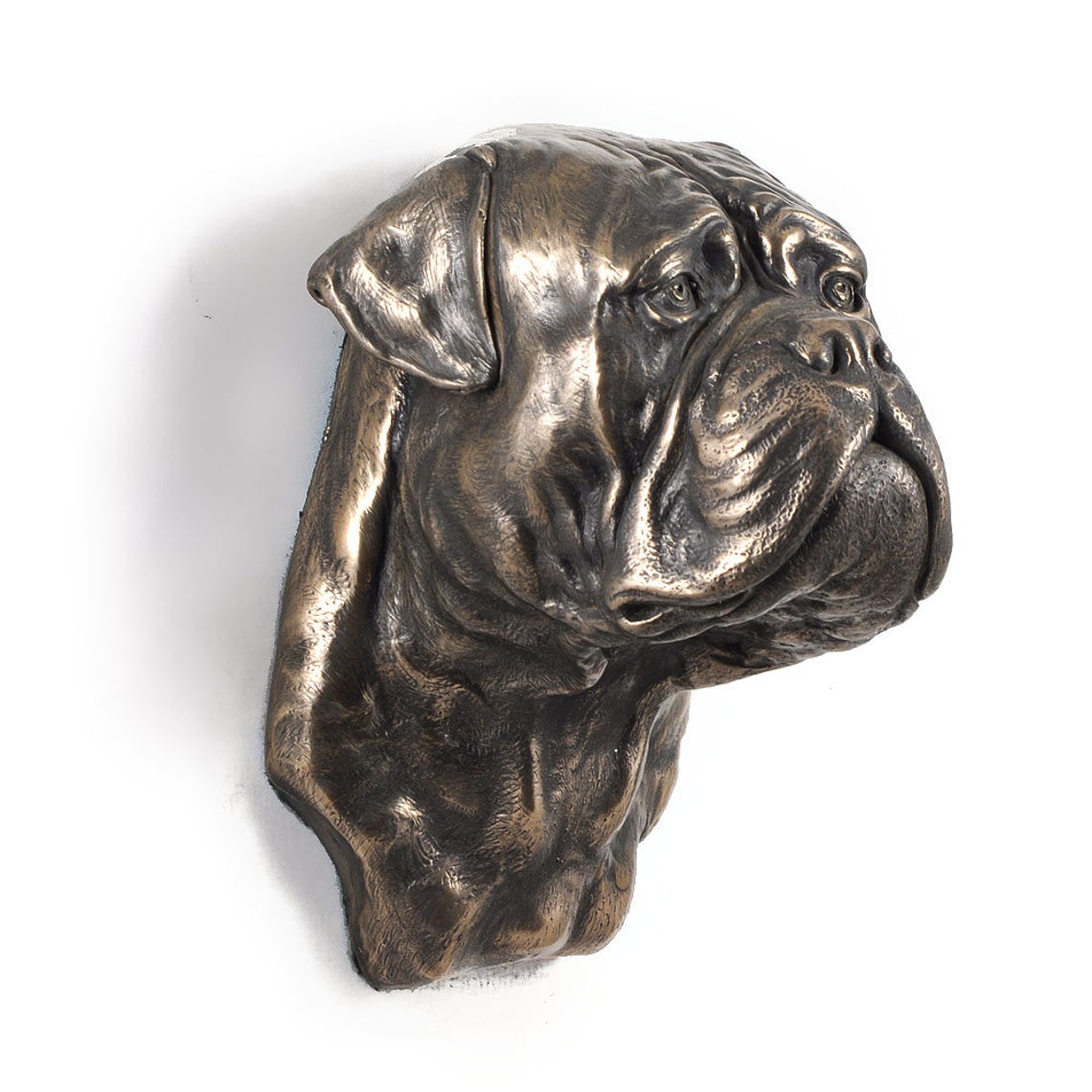Bullmastiff Hanging Statue, Cold Cast Bronze Sculpture, Hanging Dog ...