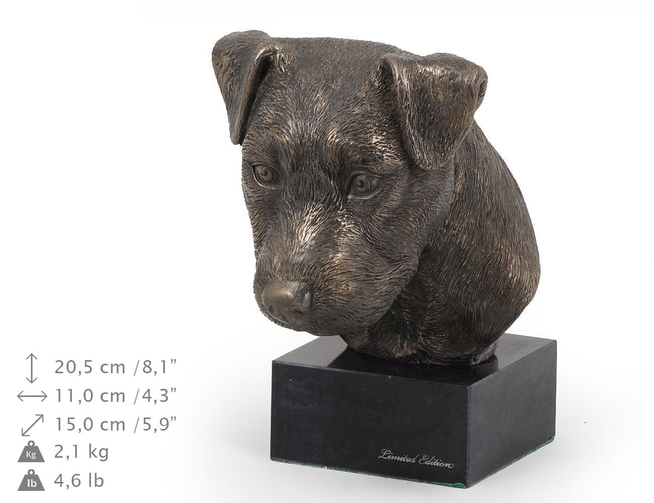 Jack Russel Terrier Statue Cold Cast Bronze Sculpture Marble - Etsy