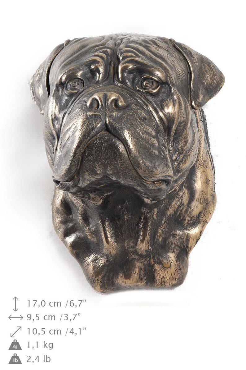 Bullmastiff Hanging Statue, Cold Cast Bronze Sculpture, Hanging Dog ...