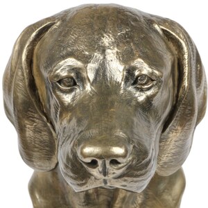 Weimaraner Statue, Cold Cast Bronze Sculpture, Marble Base, Home and ...