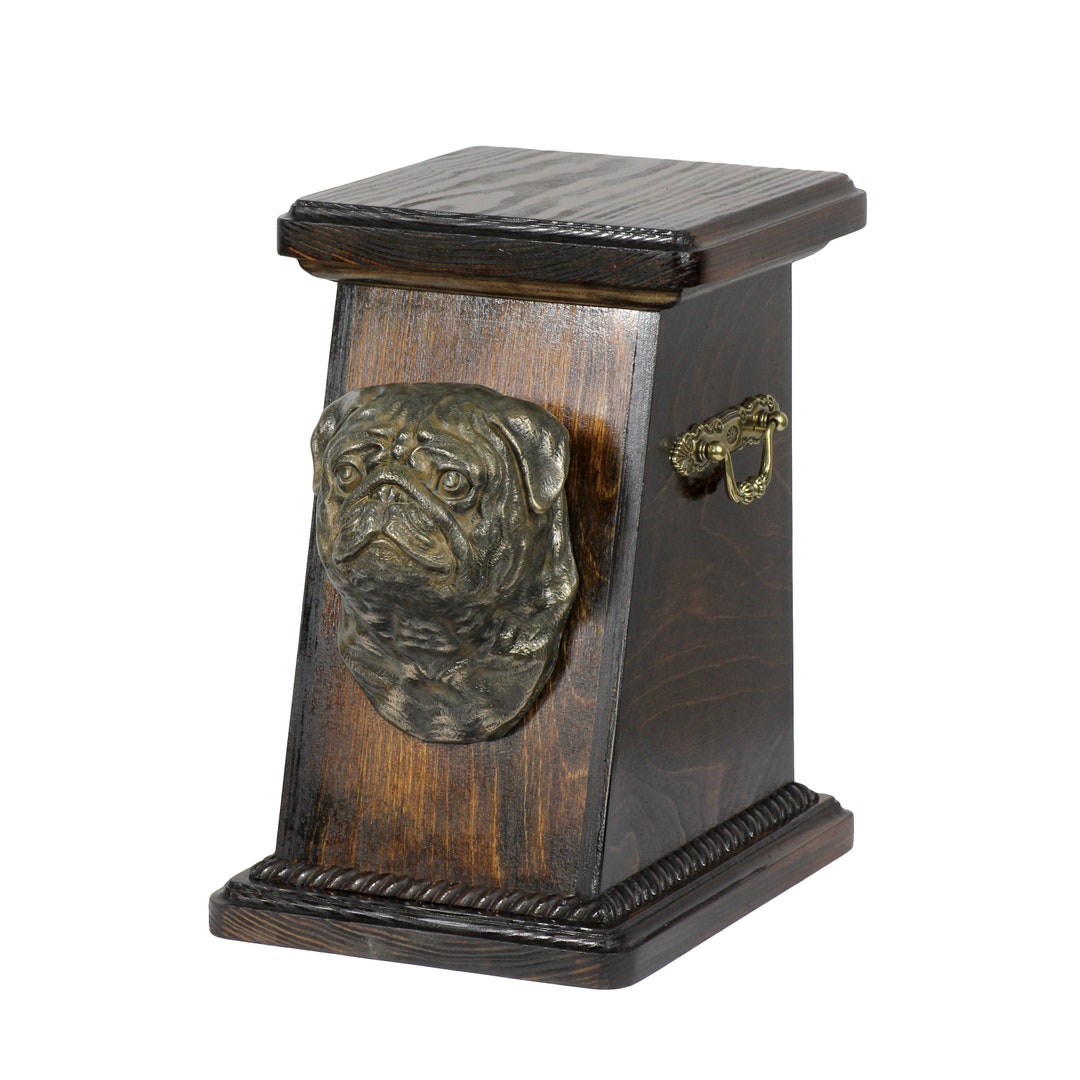 Pug Urn for Dog Ashes Memorial With Statue Urn With - Etsy