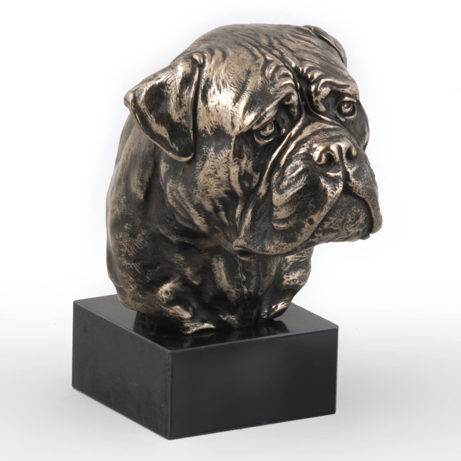 Bullmastiff Statue Cold Cast Bronze Sculpture Marble Base - Etsy