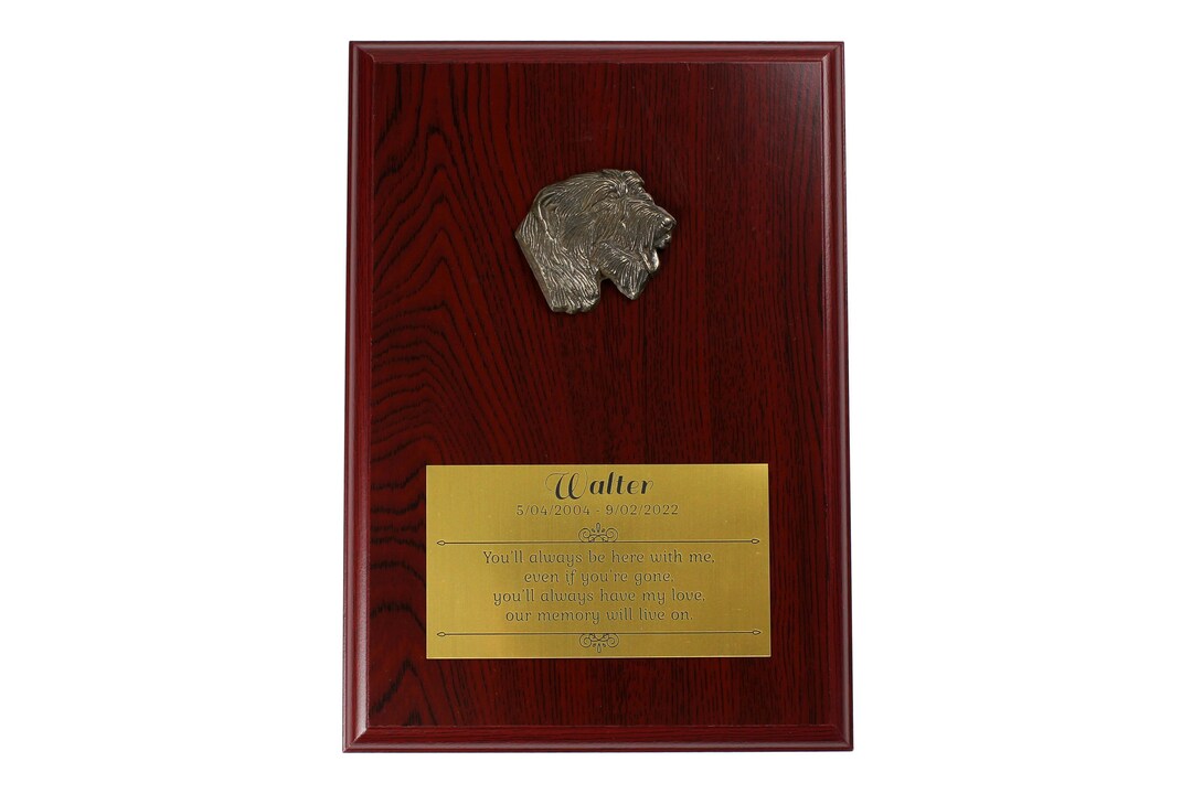 Irish Wolfhound Memorial Board, Cold Cast Bronze Plaque, Dog Loss Board ...