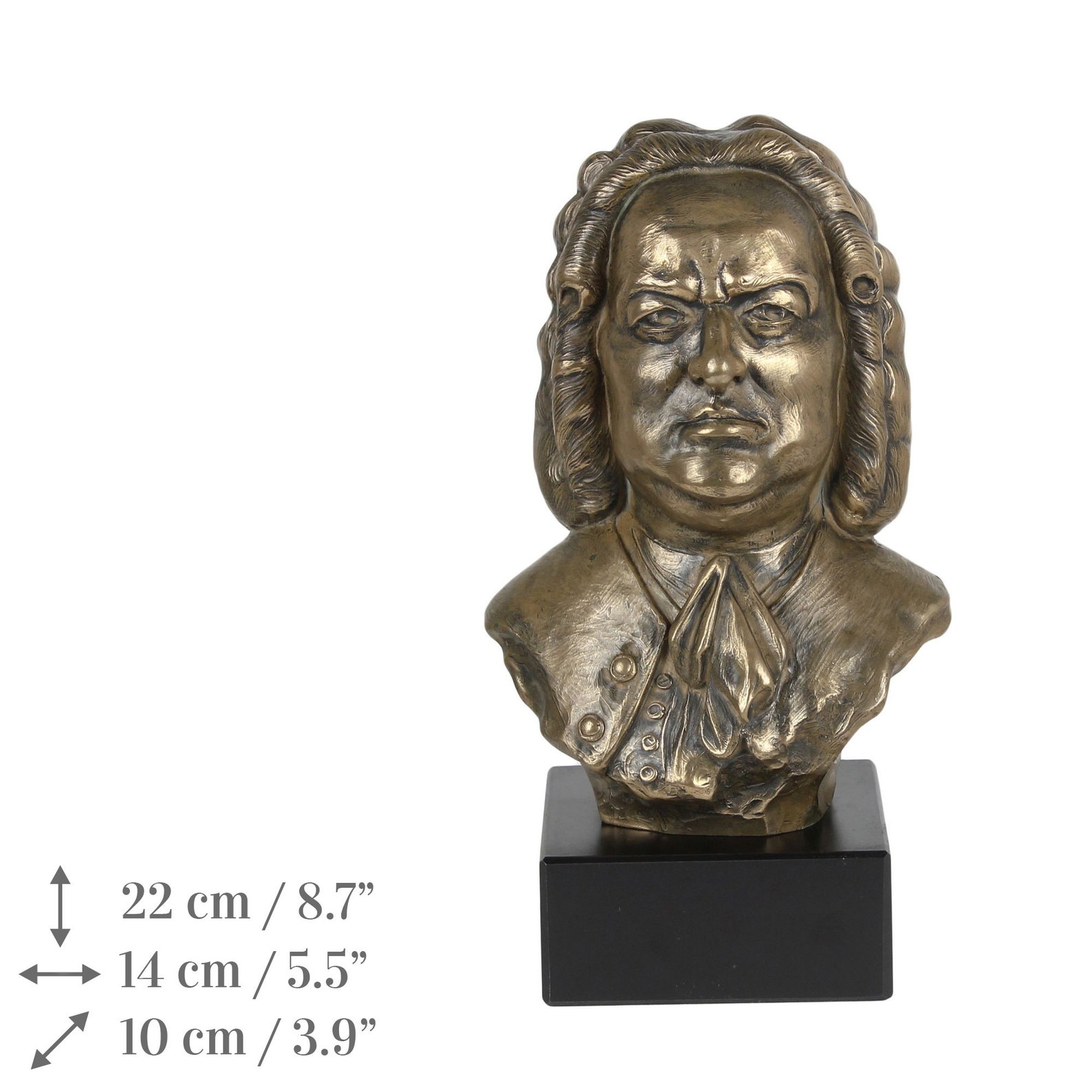 Johann Sebastian Bach Statue Cold Cast Bronze Sculpture - Etsy