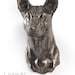 Basenji Hanging Statue, Cold Cast Bronze Sculpture, Hanging Dog Bust ...