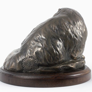 Persian Cat Statue, Cold Cast Bronze Sculpture, Wooden or Marble Base ...