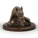 Rhodesian Ridgeback Statue, Cold Cast Bronze Sculpture, Marble Base ...