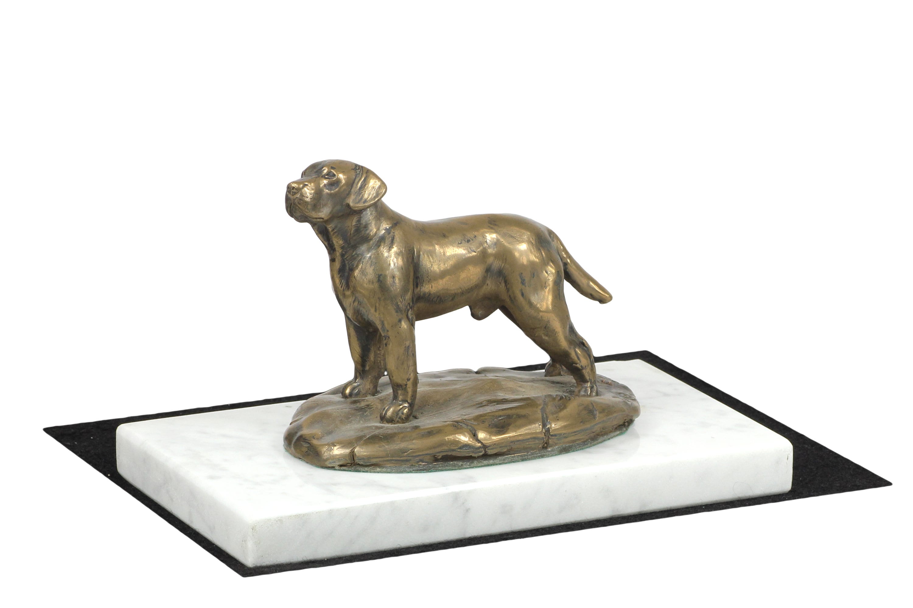 Labrador Retriever Statue, Cold Cast Bronze Sculpture, Wooden or Marble ...