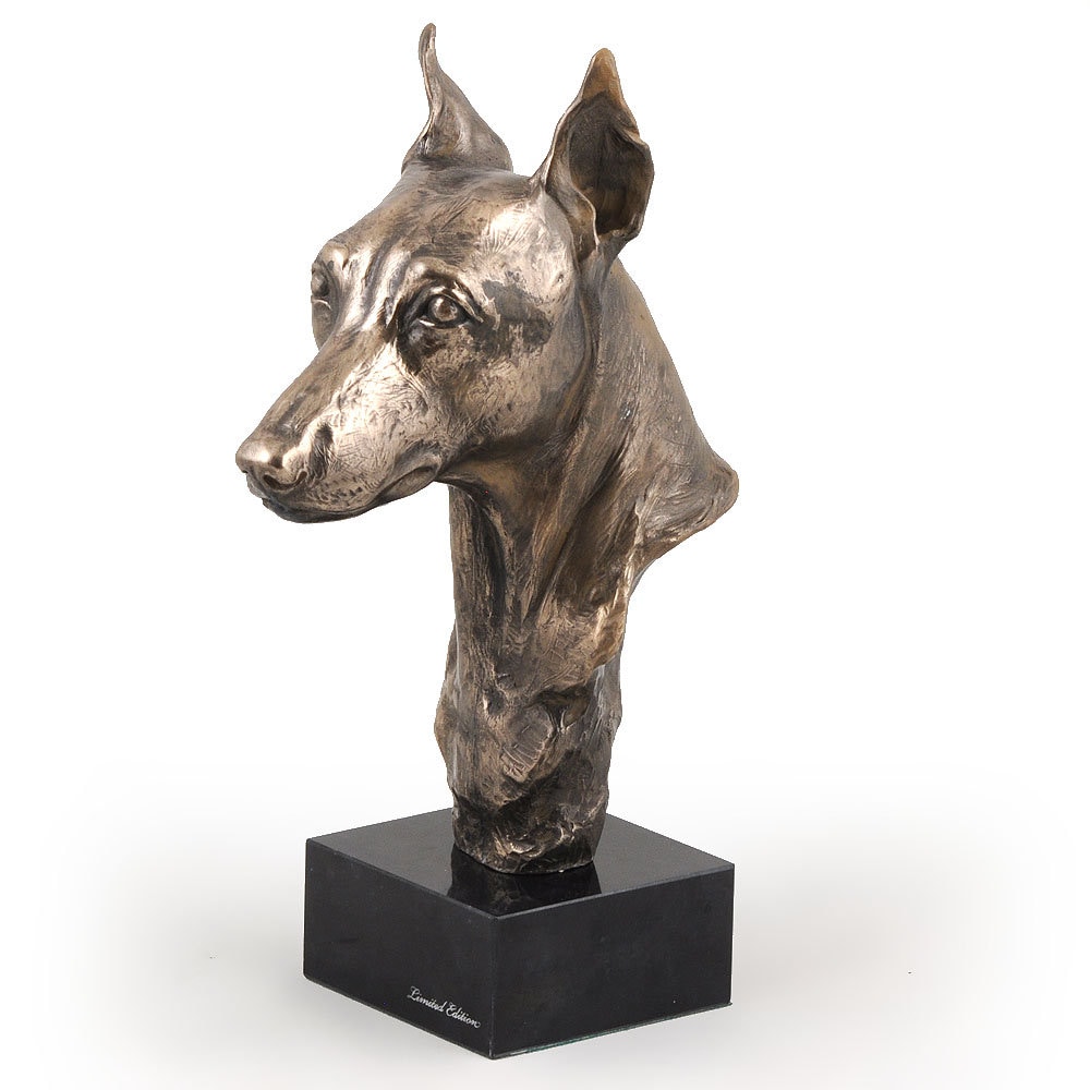 Miniature Pinscher Statue Cold Cast Bronze Sculpture Marble | Etsy