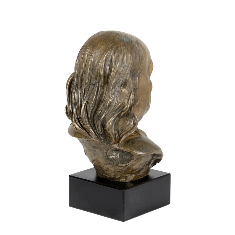 Benjamin Franklin Statue Cold Cast Bronze Sculpture Marble - Etsy