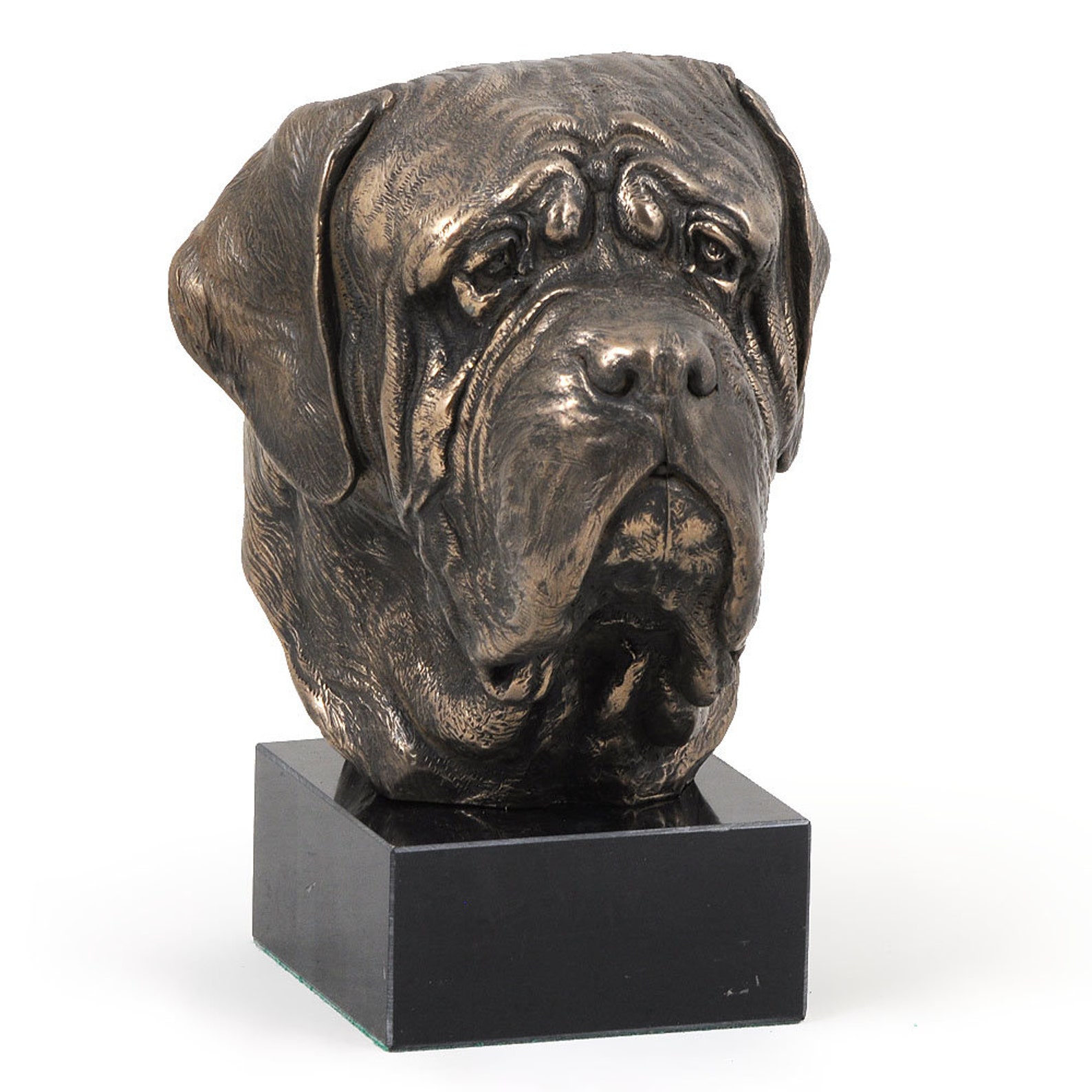 English Mastiff Statue Cold Cast Bronze Sculpture Marble - Etsy