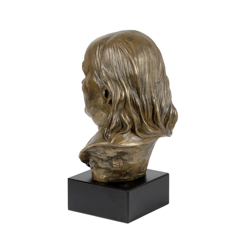 Benjamin Franklin Statue Cold Cast Bronze Sculpture Marble - Etsy