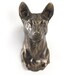 Basenji Hanging Statue, Cold Cast Bronze Sculpture, Hanging Dog Bust ...