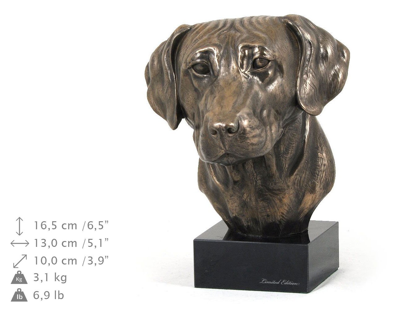 Doberman Statue Dog Figurine Home and Office Decor Marble Base Cold ...