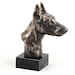 Miniature Pinscher Statue, Cold Cast Bronze Sculpture, Marble Base ...