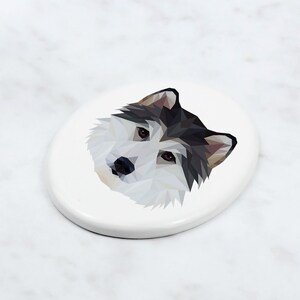 Siberian Husky Tombstone Plaque With a Graphics, Ceramic Plate With ...