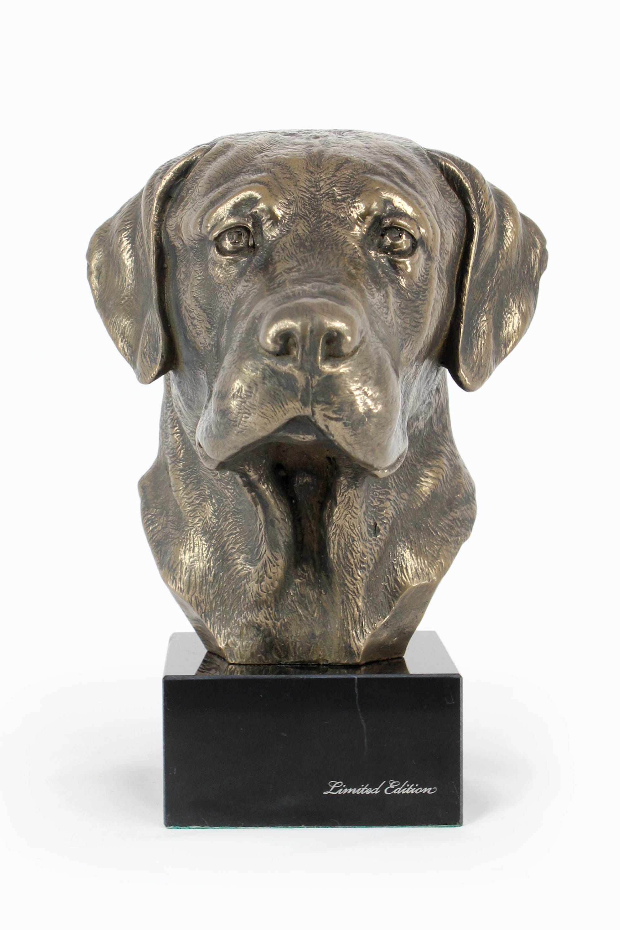 Labrador Retriever Statue, Cold Cast Bronze Sculpture, Marble Base ...