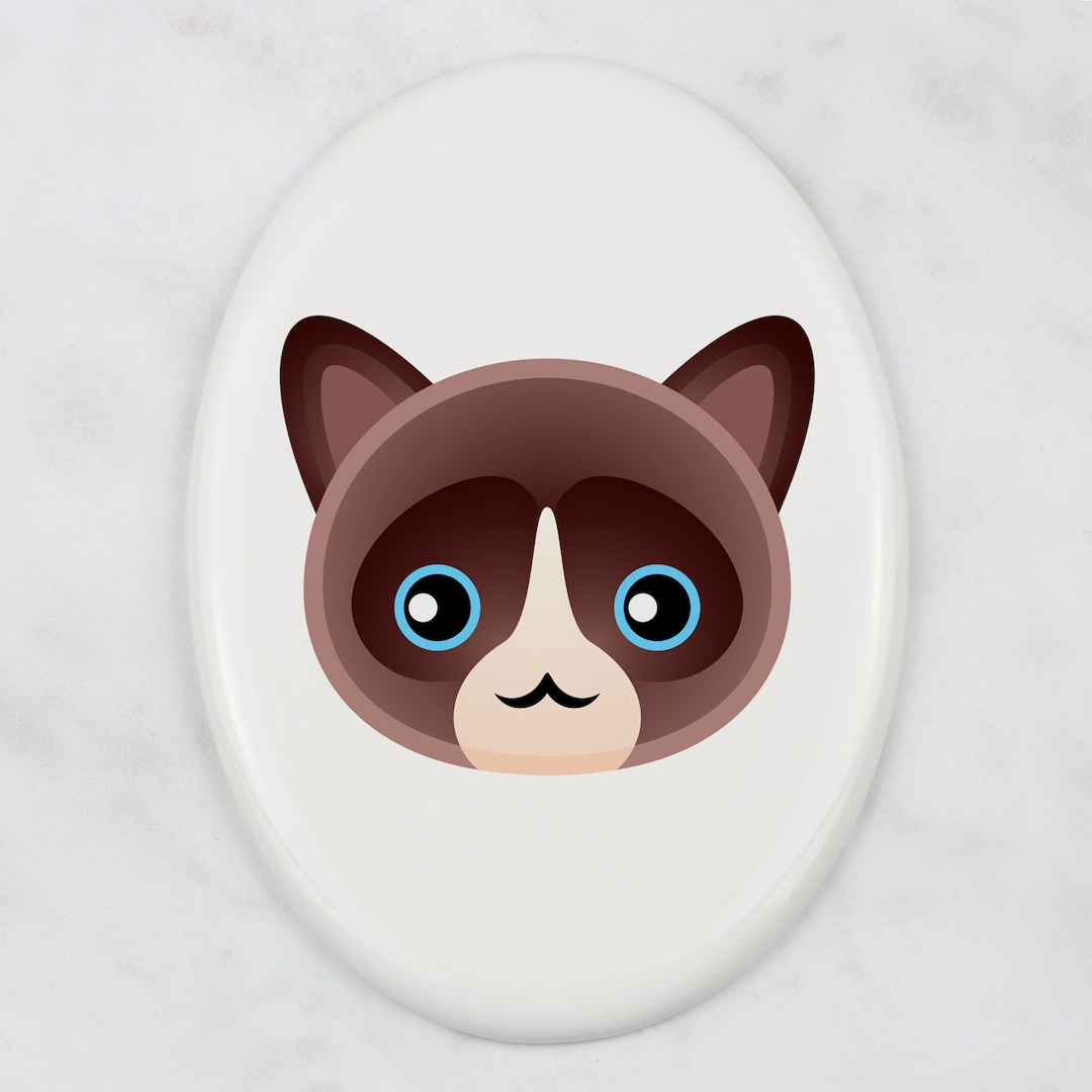 Snowshoe Tombstone Plaque With Graphics, Ceramic Plate With Graphics of ...