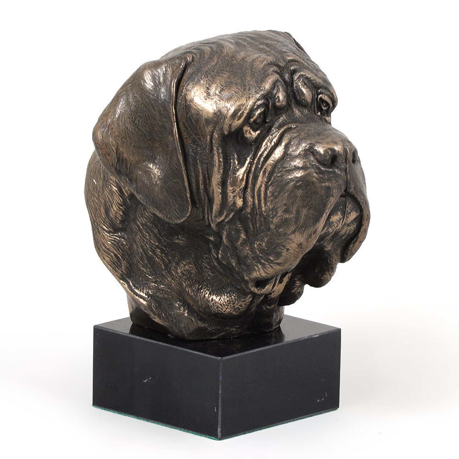 English Mastiff Statue Cold Cast Bronze Sculpture Marble - Etsy