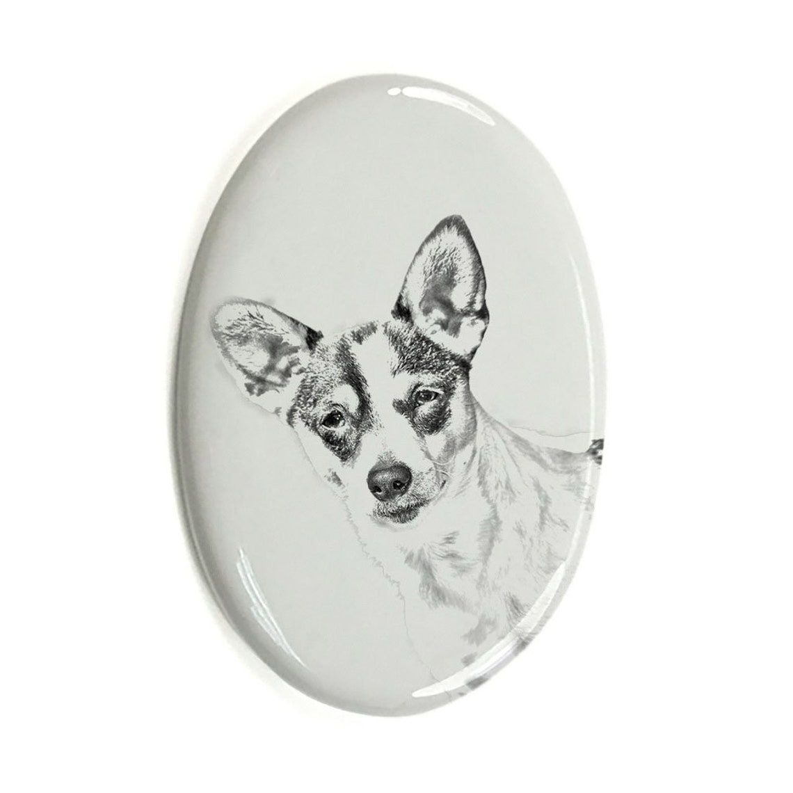 Rat Terrier Tombstone Plaque With a Photo of a Dog Ceramic | Etsy