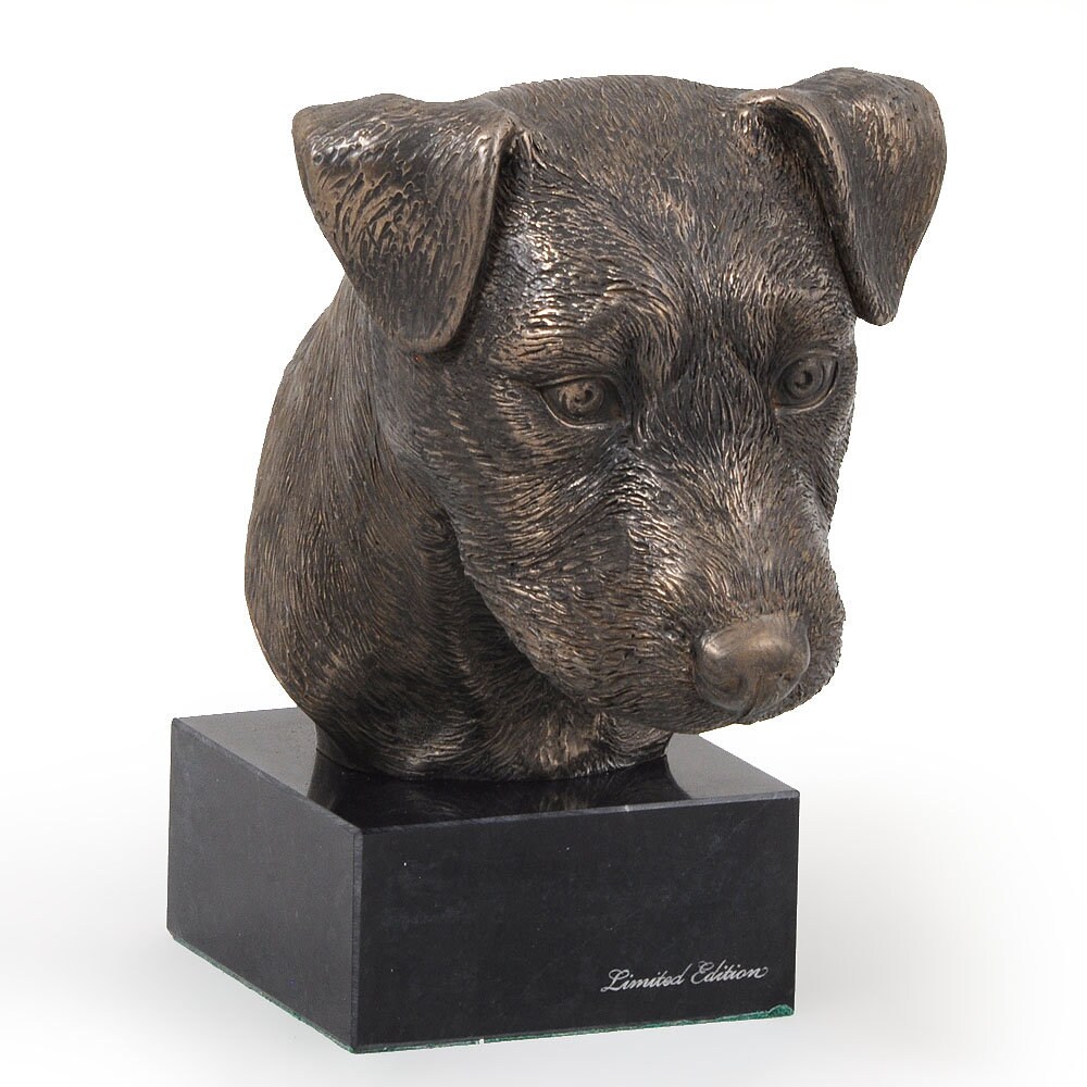 Jack Russel Terrier Statue Cold Cast Bronze Sculpture Marble - Etsy