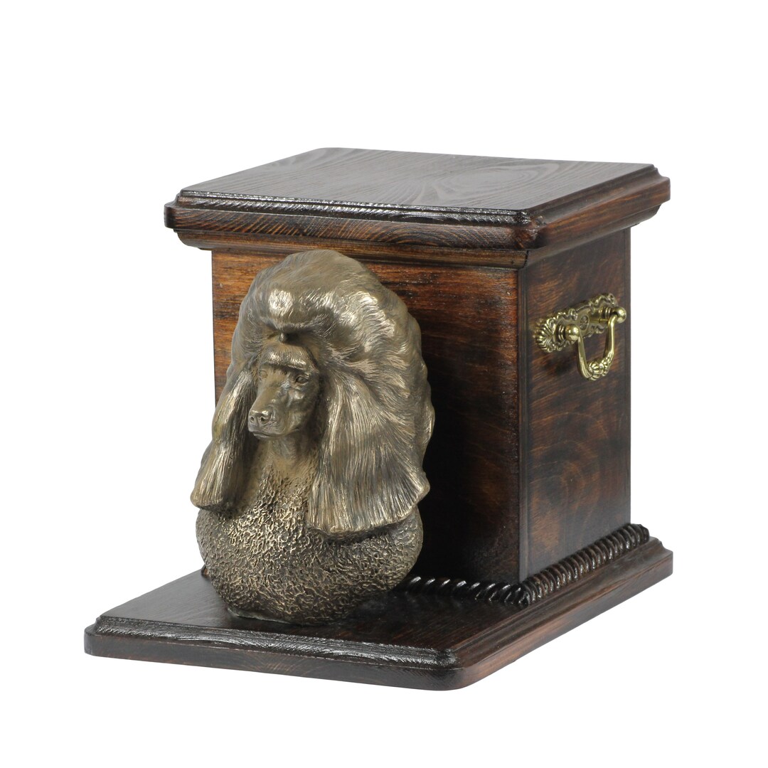 Poodle Urn for Dog Ashes, Memorial With Statue, Urn With Standing ...