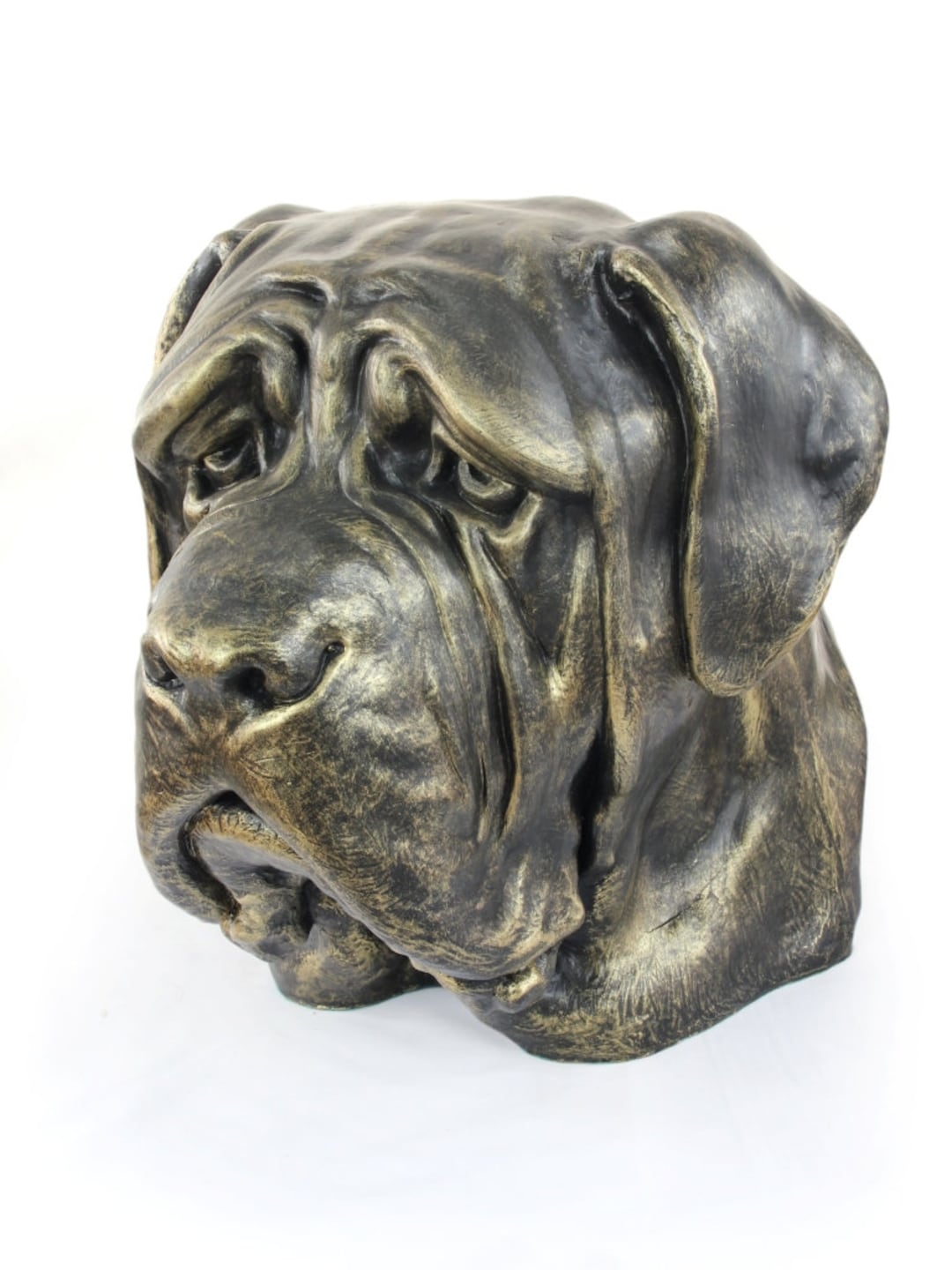 English Mastiff Urn for Dog Ashes, Big Head Statue, Resin Sculpture ...