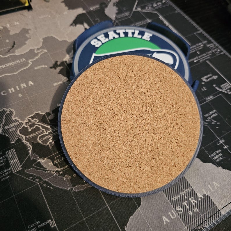 Seattle Seahawks Coaster Set | 3D Printed Football Fan Gift - Etsy