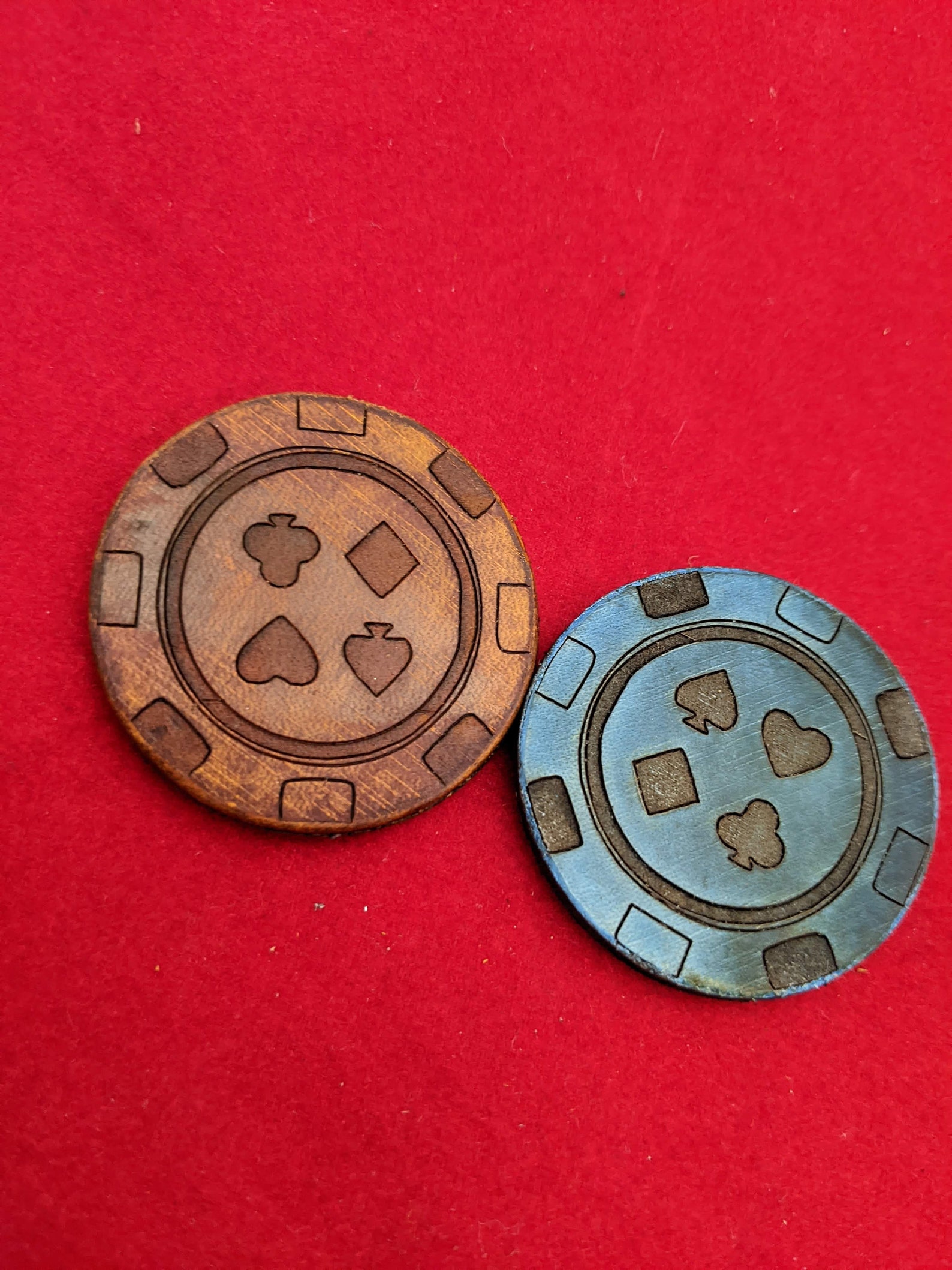 Leather Poker Chip Ball Mark - Etsy