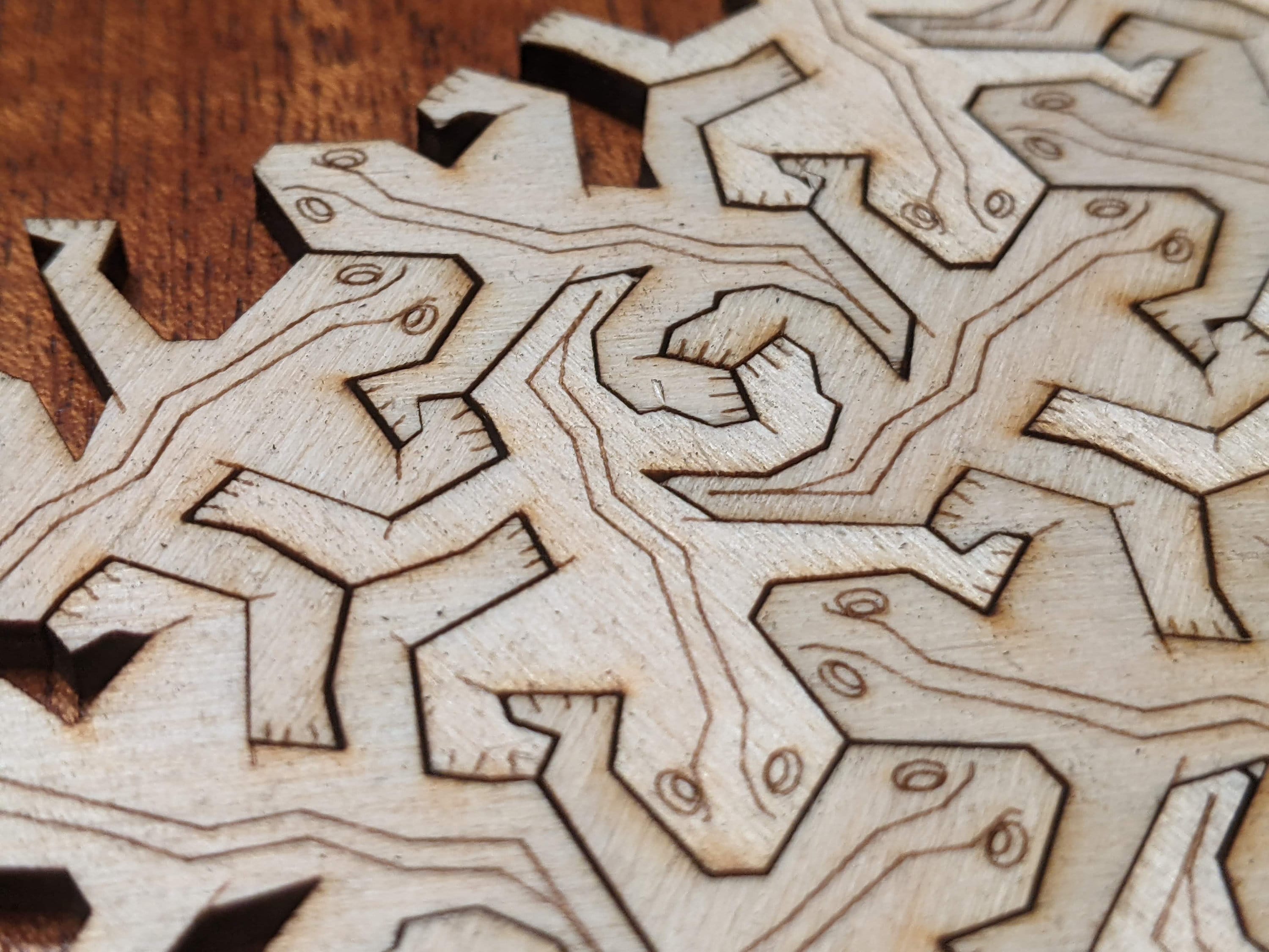 Lizard Tessellation Puzzle Digital Download SVG, DXF, Lbrn2 (Instant ...