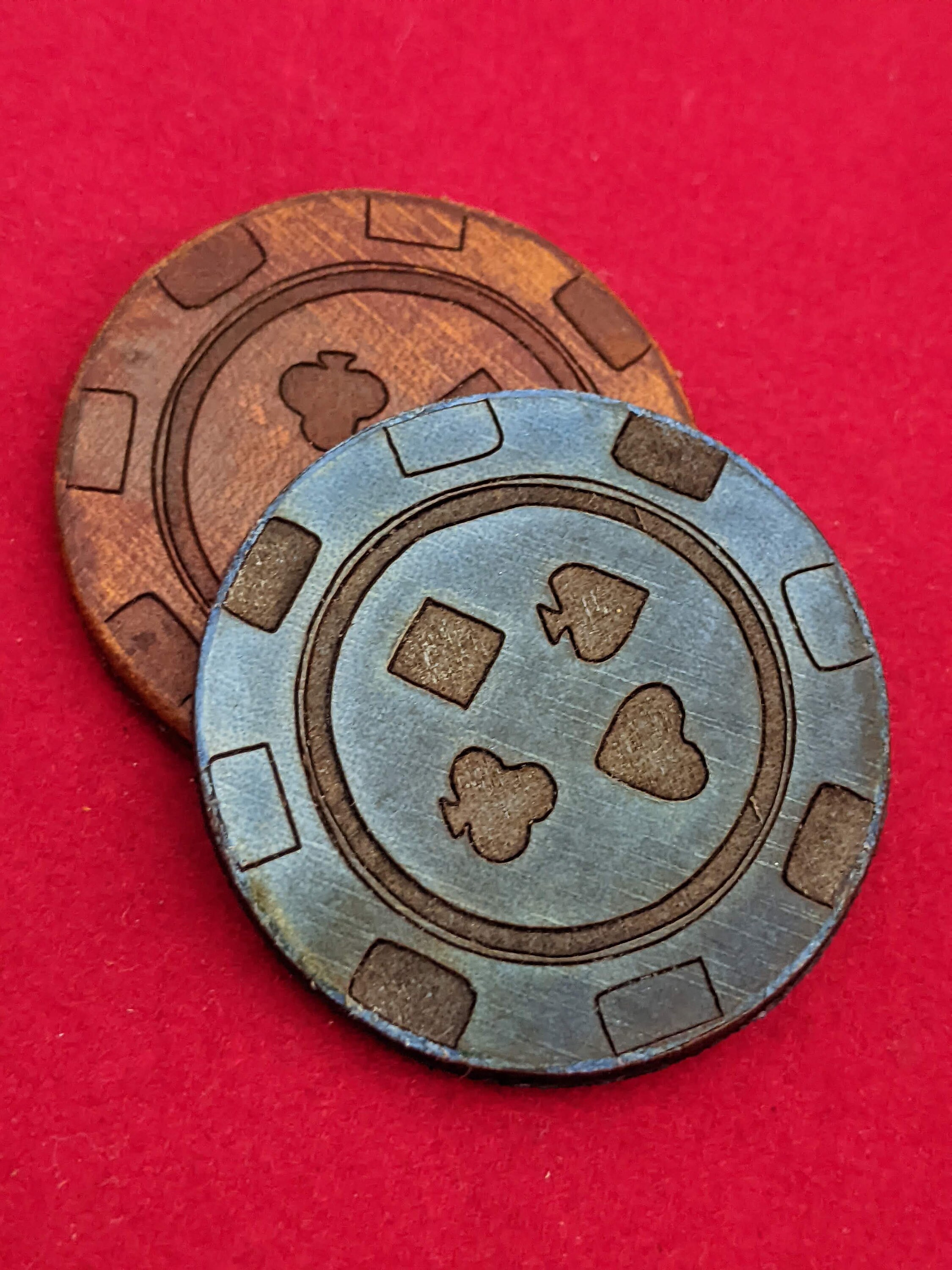 Leather Poker Chip Ball Mark - Etsy