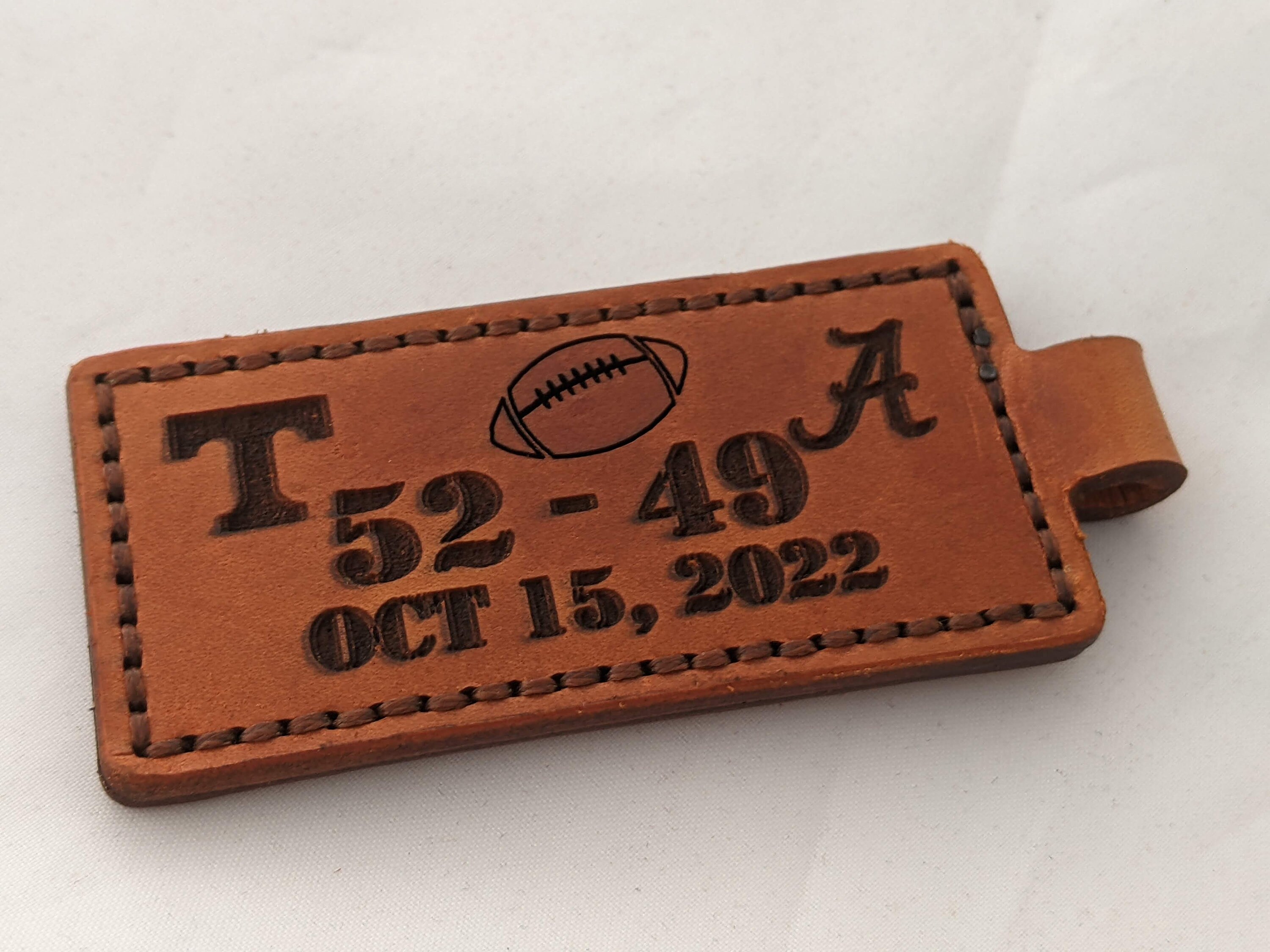Handmade Leather Tennessee Vols Football Keychain - Etsy